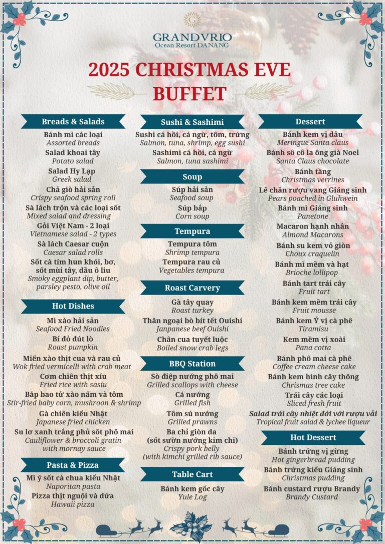 Christmas Buffet Party 2025 – Grandvrio Ocean Resort Da Nang